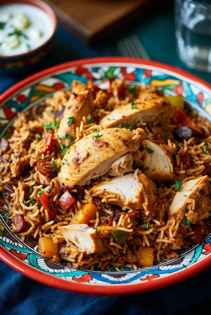 One-pot Moroccan Spiced Chicken Pilaf | Shemins